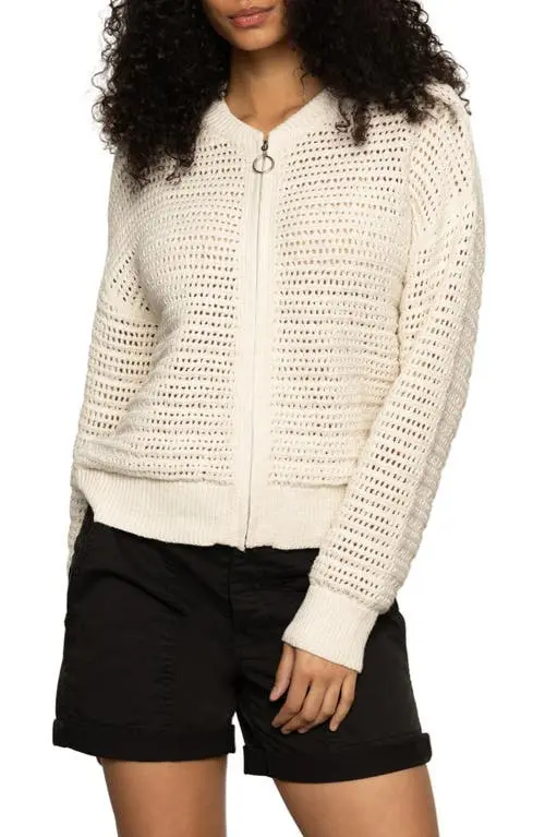Sanctuary Open Stitch Cotton Bomber Cardigan
