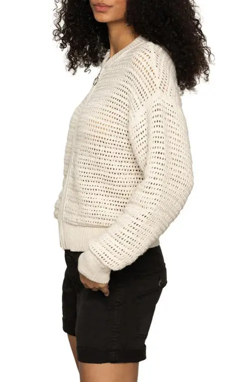 Sanctuary Open Stitch Cotton Bomber Cardigan