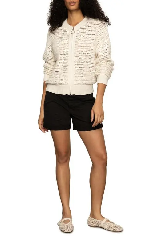 Sanctuary Open Stitch Cotton Bomber Cardigan
