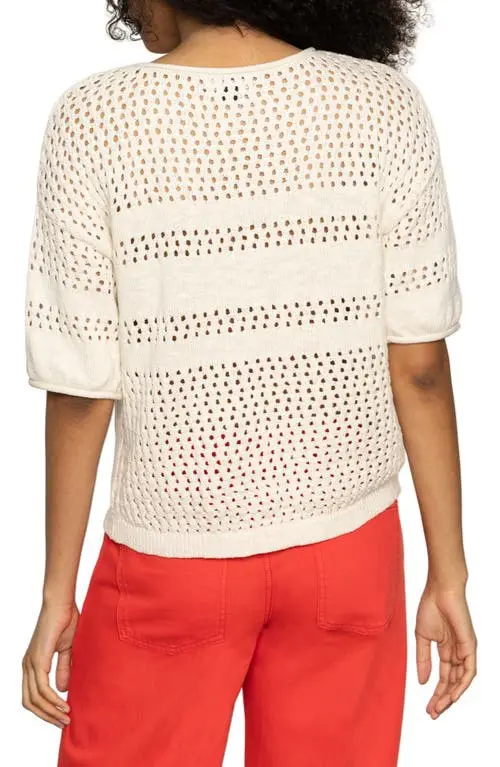 Sanctuary Stripe Open Stitch Cotton Sweater