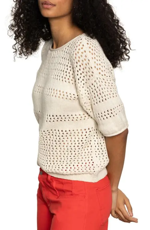 Sanctuary Stripe Open Stitch Cotton Sweater