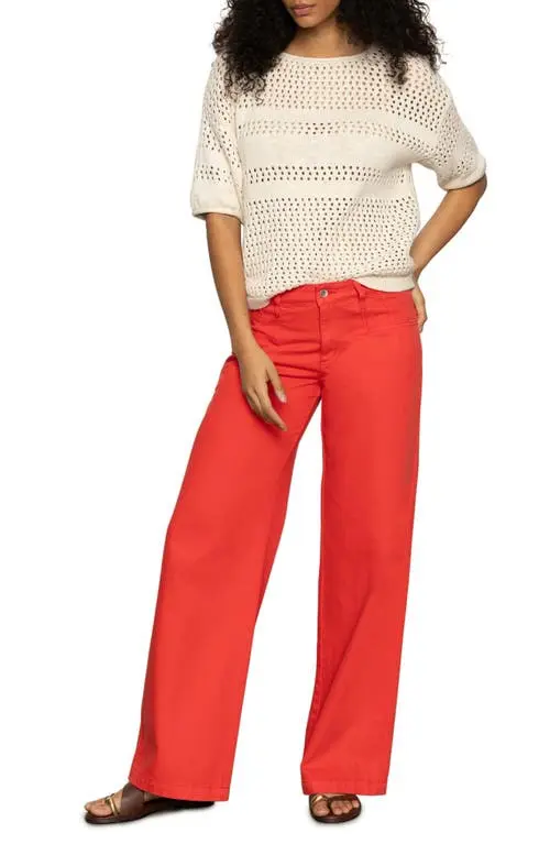 Sanctuary Stripe Open Stitch Cotton Sweater