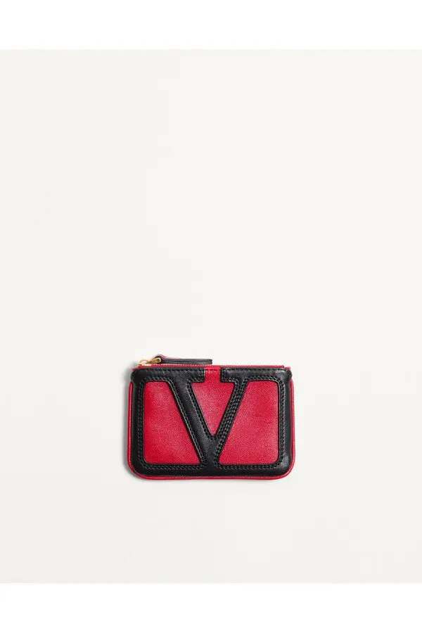 Valentino Garavani Viva Superstar Nappa Leather Key Ring - Black