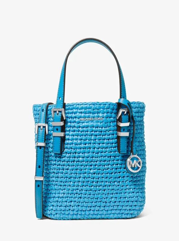 Michael Kors Quinn Extra-small Hand-crocheted Crossbody Bag - Blue
