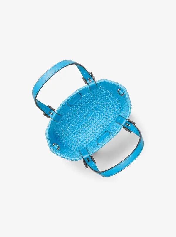 Michael Kors Quinn Extra-small Hand-crocheted Crossbody Bag - Blue