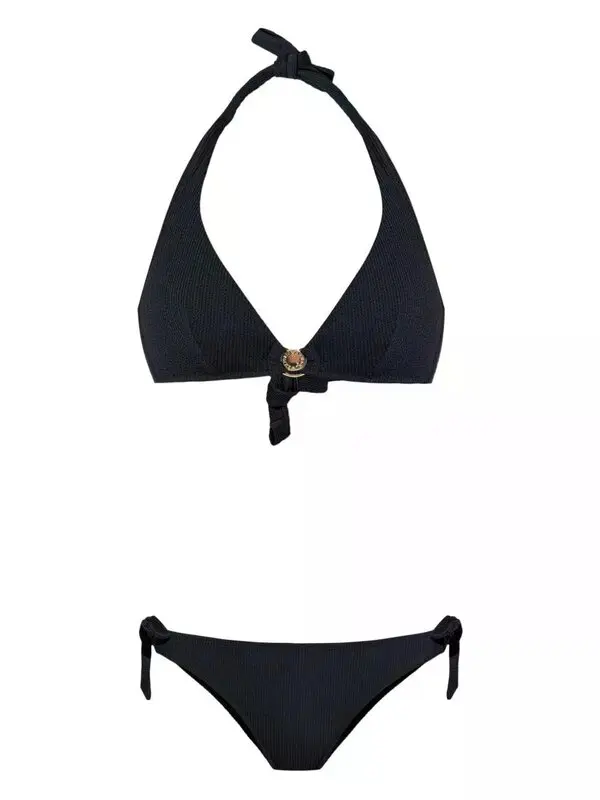 Emporio Armani Logo-plaque Bikini Set - Black