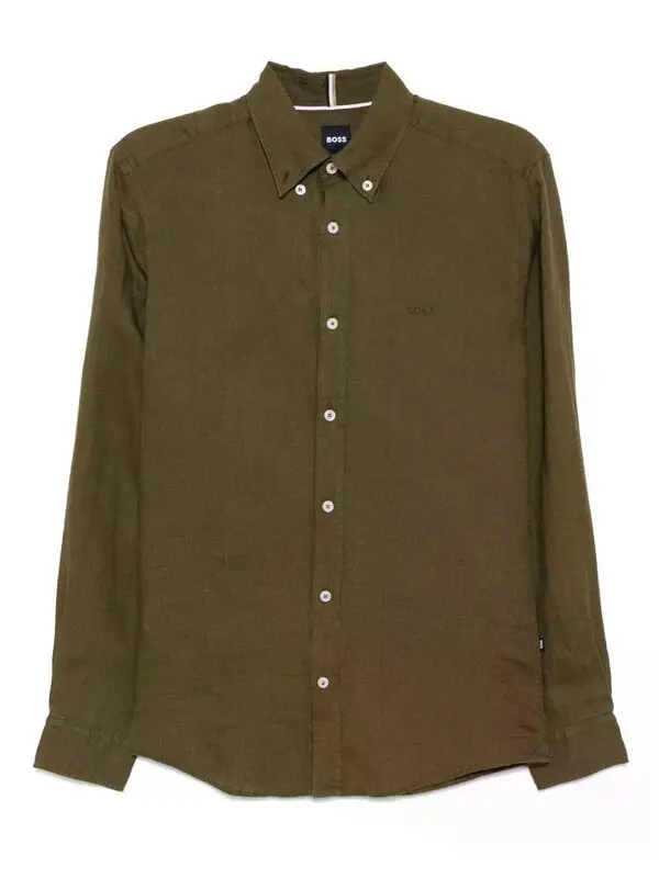 BOSS Linen Shirt - Green