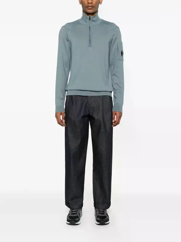 C.P. COMPANY Lens-detail Sweater - Blue