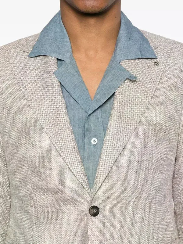 Tagliatore Textured Blazer - Brown