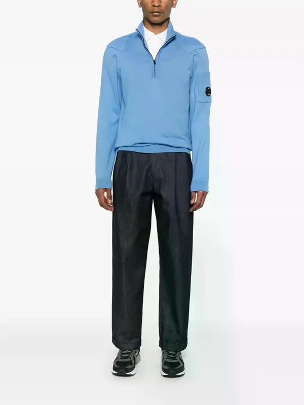 C.P. COMPANY Lens-detail Sweater - Blue