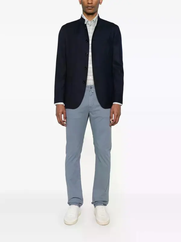 Boglioli Band-collar Blazer - Blue