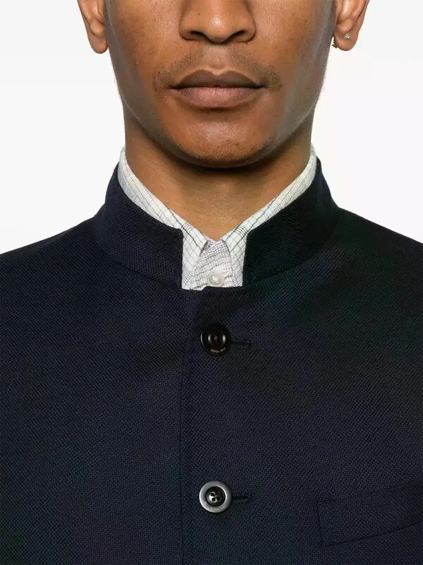 Boglioli Band-collar Blazer - Blue