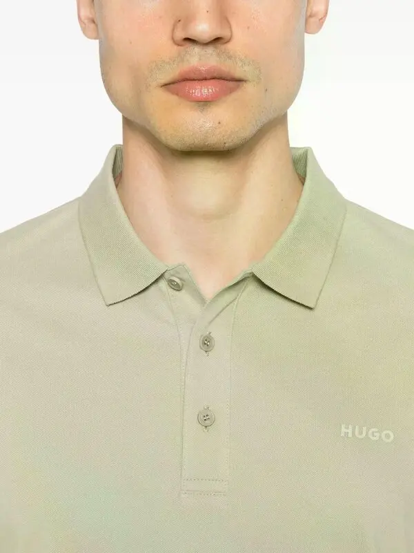 Hugo Cotton Piqué Polo Shirt - Green