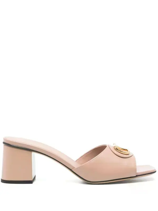 Valentino Garavani Vlogo Signature Slide Sandals 60mm - Neutrals