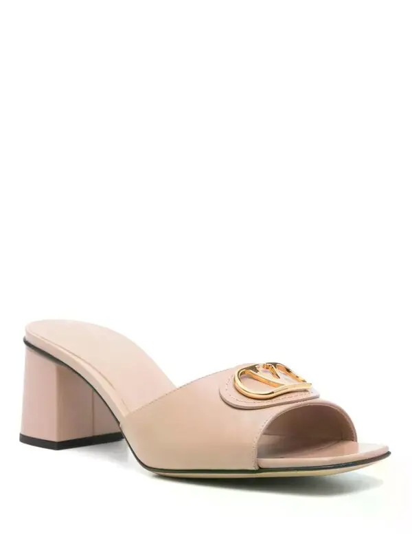 Valentino Garavani Vlogo Signature Slide Sandals 60mm - Neutrals