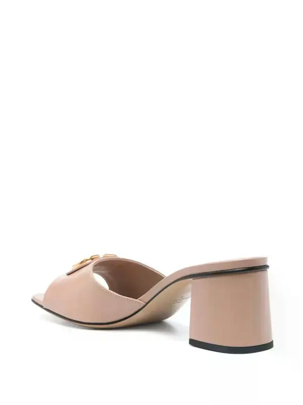 Valentino Garavani Vlogo Signature Slide Sandals 60mm - Neutrals