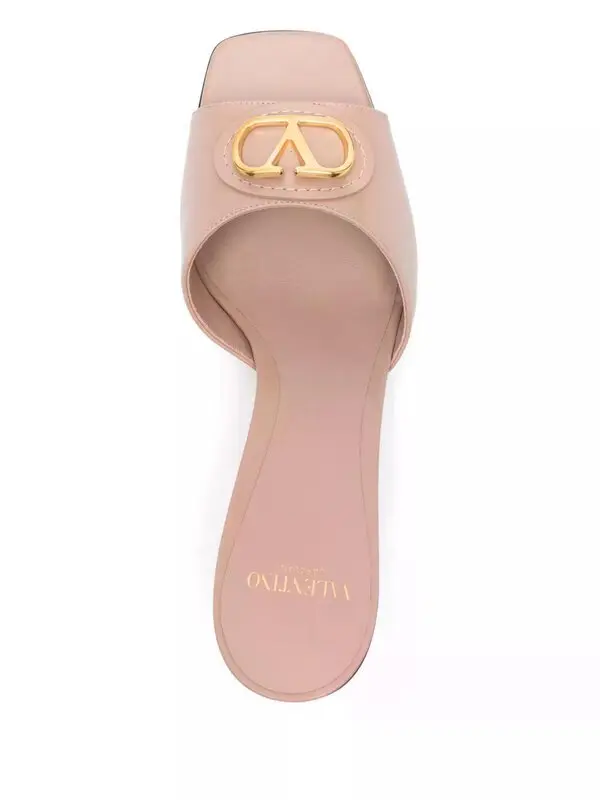 Valentino Garavani Vlogo Signature Slide Sandals 60mm - Neutrals