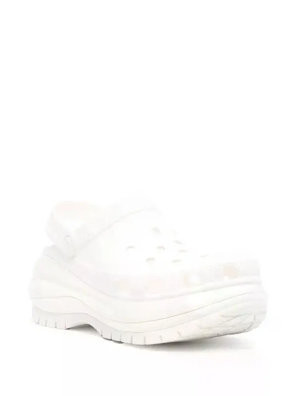 CROCS Perforated Platform Clogs - White