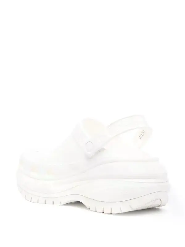 CROCS Perforated Platform Clogs - White