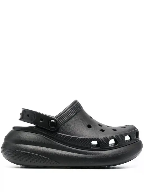 CROCS Double-platform Slingback Slides - Black