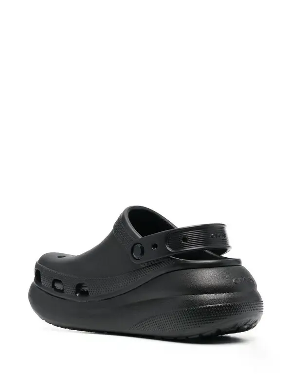 CROCS Double-platform Slingback Slides - Black