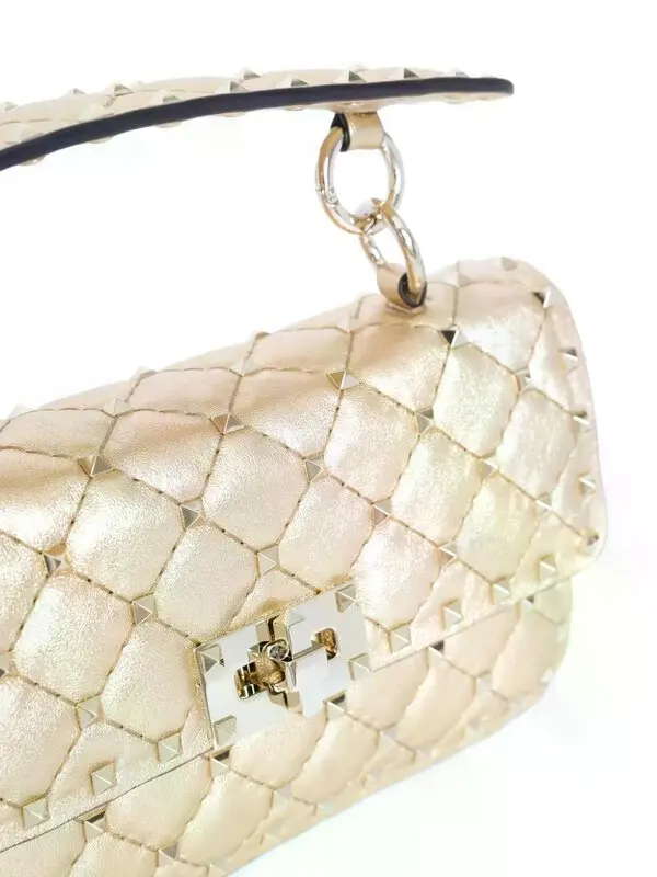 Valentino Garavani Rockstud Spike Small Nappa Bag - Neutrals