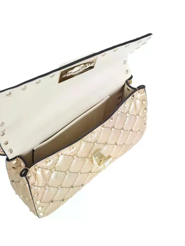 Valentino Garavani Rockstud Spike Small Nappa Bag - Neutrals