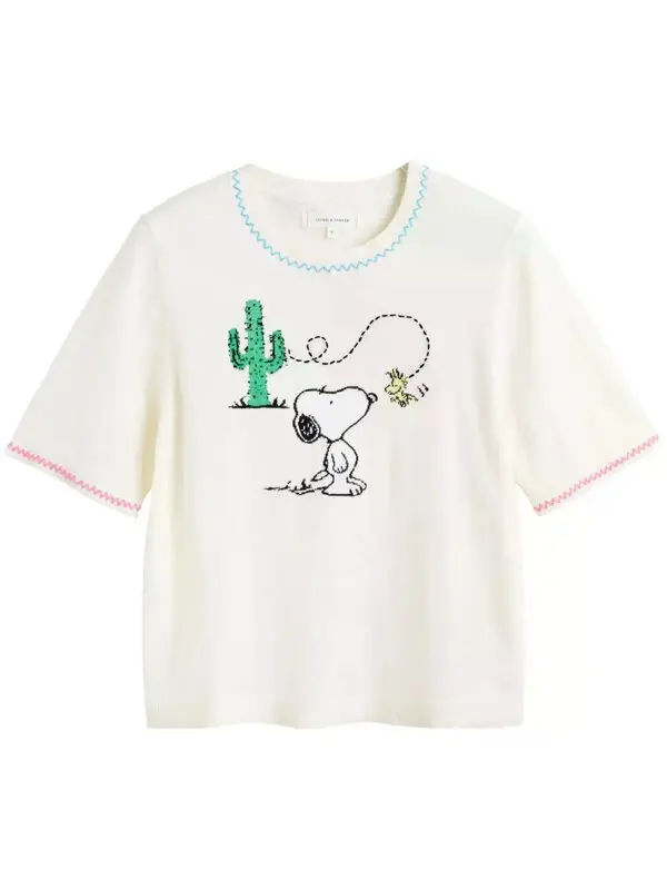 Chinti & Parker Peanuts Vacation T-shirt - Neutrals