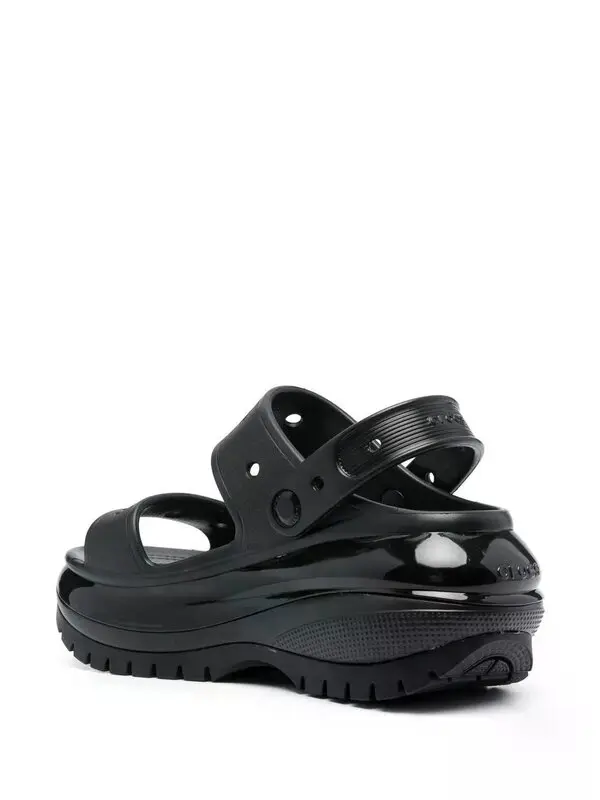 CROCS Mega Crush Rubber Sandals - Black