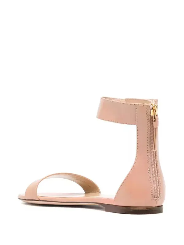 TOM FORD Leather Flat Sandals - Neutrals