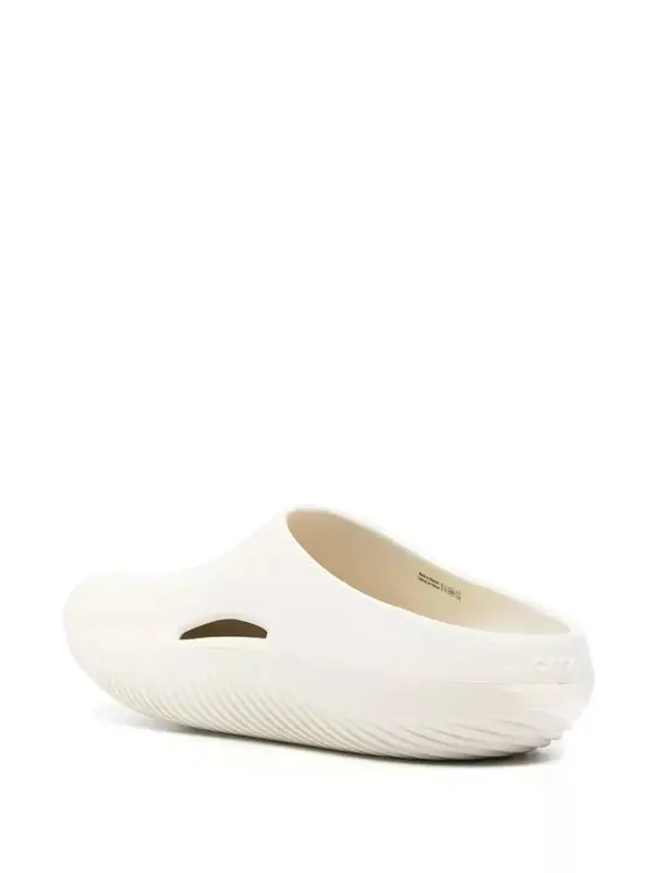 CROCS Logo-embossed Round-toe Slides - Neutrals
