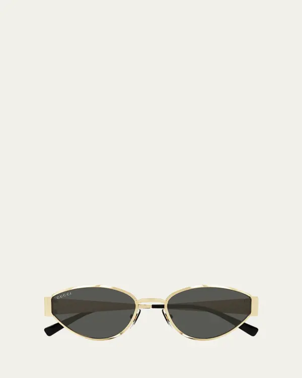 Gucci Metal Square Sunglasses - Gold