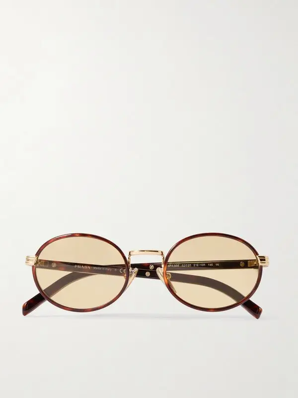 Prada Oval-frame Sunglasses - Tortoiseshell