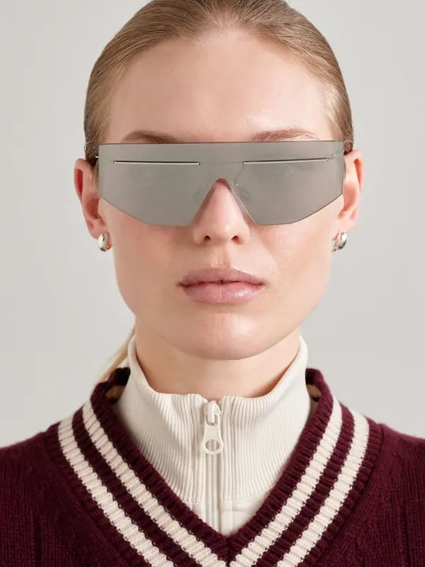 Prada Rimless D-Frame Sunglasses In Silver - 60% Off | Editorialist