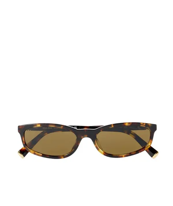 Miu Miu Oval-frame Sunglasses - Tortoiseshell