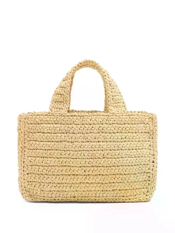 Valentino Garavani Viva Superstar Small Raffia Shopping Bag - Neutrals