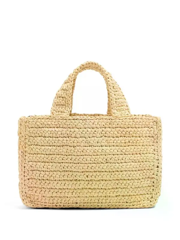 Valentino Garavani Viva Superstar Small Raffia Shopping Bag - Neutrals