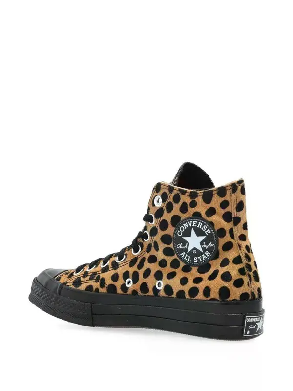 Converse Leopard-Print High-Top Sneakers In Brown 4% Off