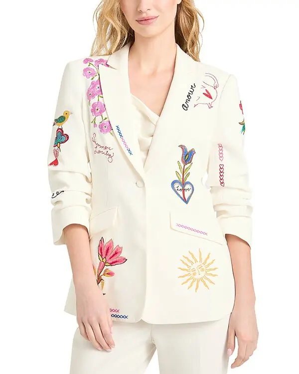 Cinq À Sept Summer Love Cheyenne Blazer - Ivory Multi