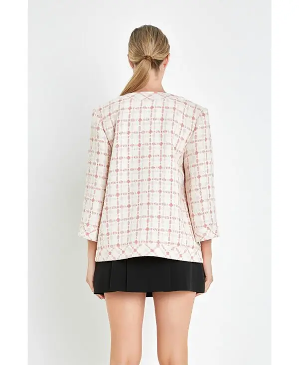 English Factory Tweed Boxy Jacket - Multi
