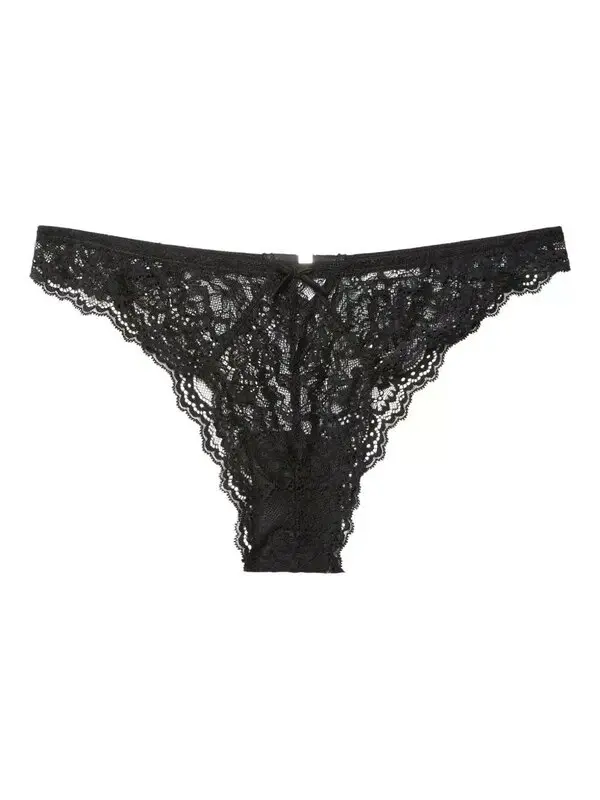 Fleur Du Mal Bianca Thong - Black