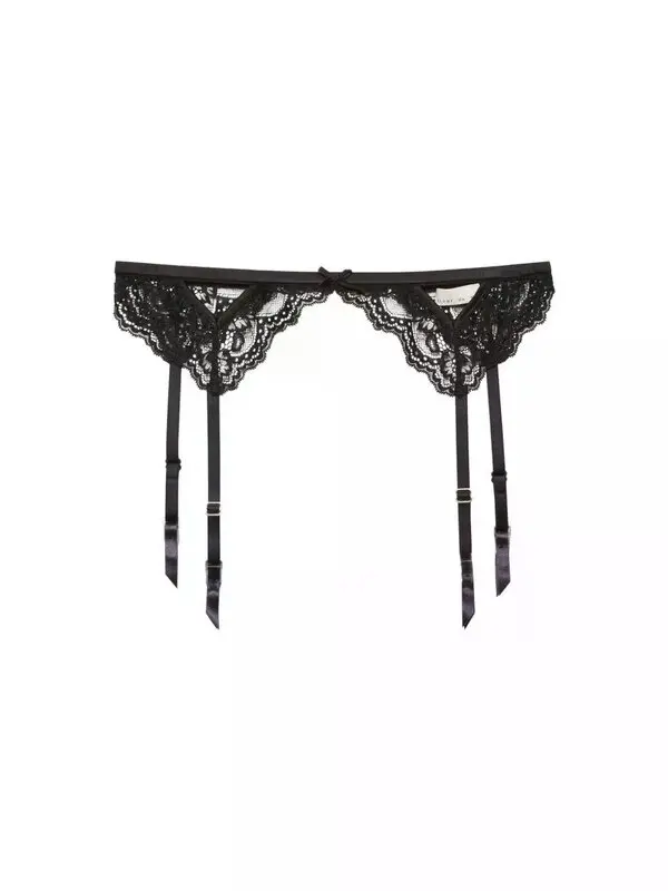 Fleur Du Mal Bianca Garter Belt - Black