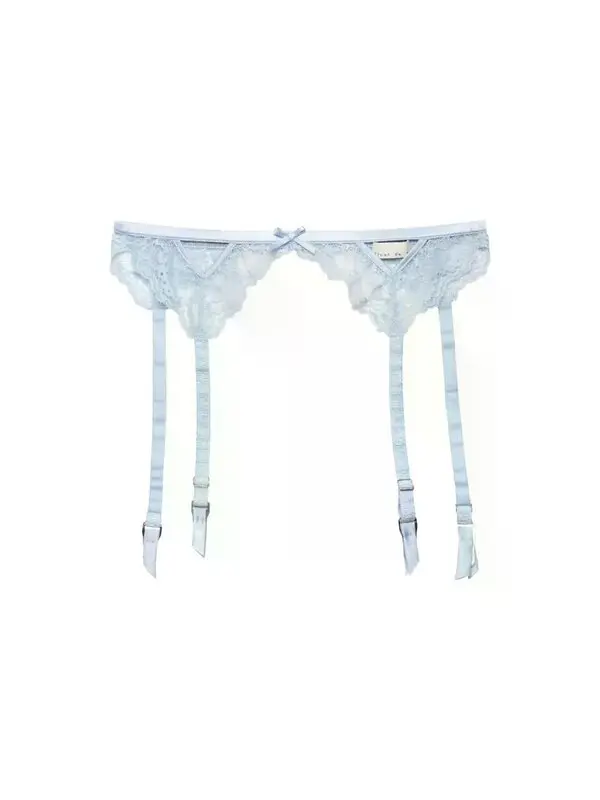 Fleur Du Mal Bianca Garter Belt - Blue