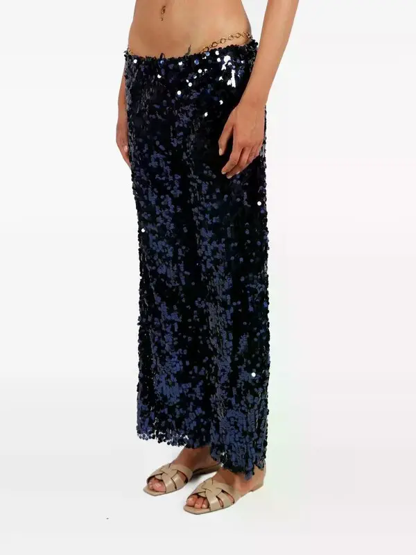 Oseree Sequin Trousers - Blue