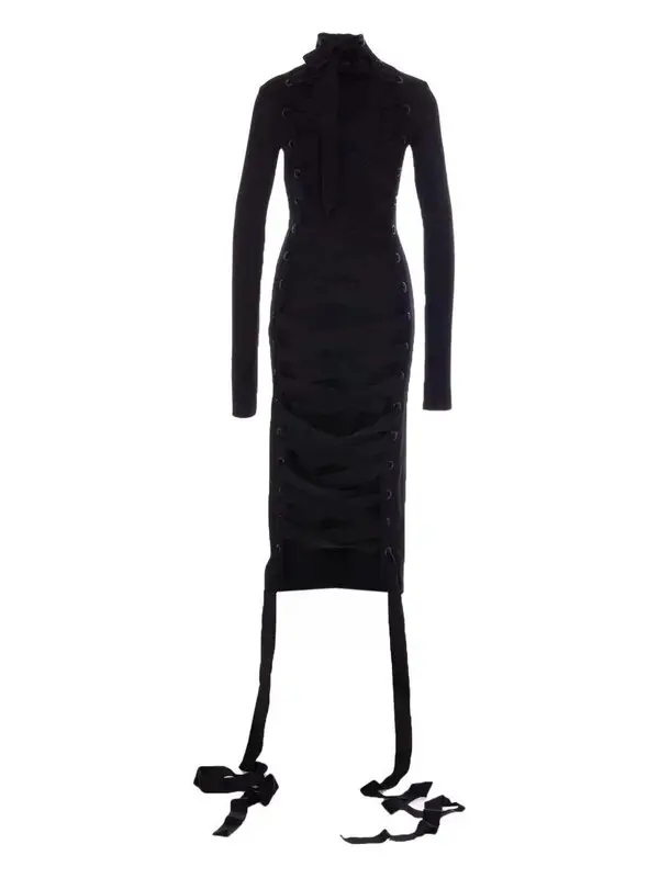 Balenciaga High-neck Midi Dress