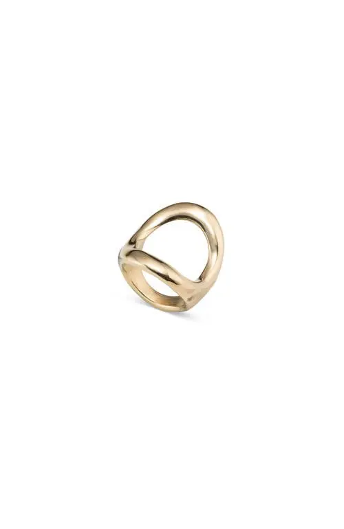 UNODE50 Open Oval Statement Ring - Gold