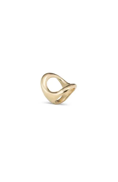 UNODE50 Open Oval Statement Ring - Gold