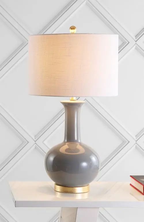 JONATHAN Y Brussels 27" Contemporary Transitional Ceramic/metal Led Table Lamp - Gray
