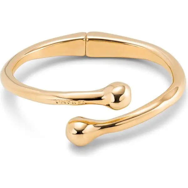 UNODE50 Rigid Bangle With Inner Spring - Gold