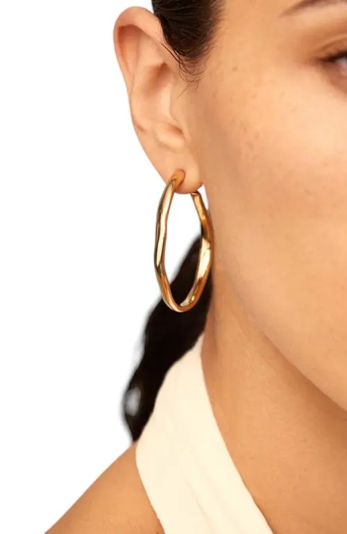 UNODE50 Sleek Open Hoop Earrings